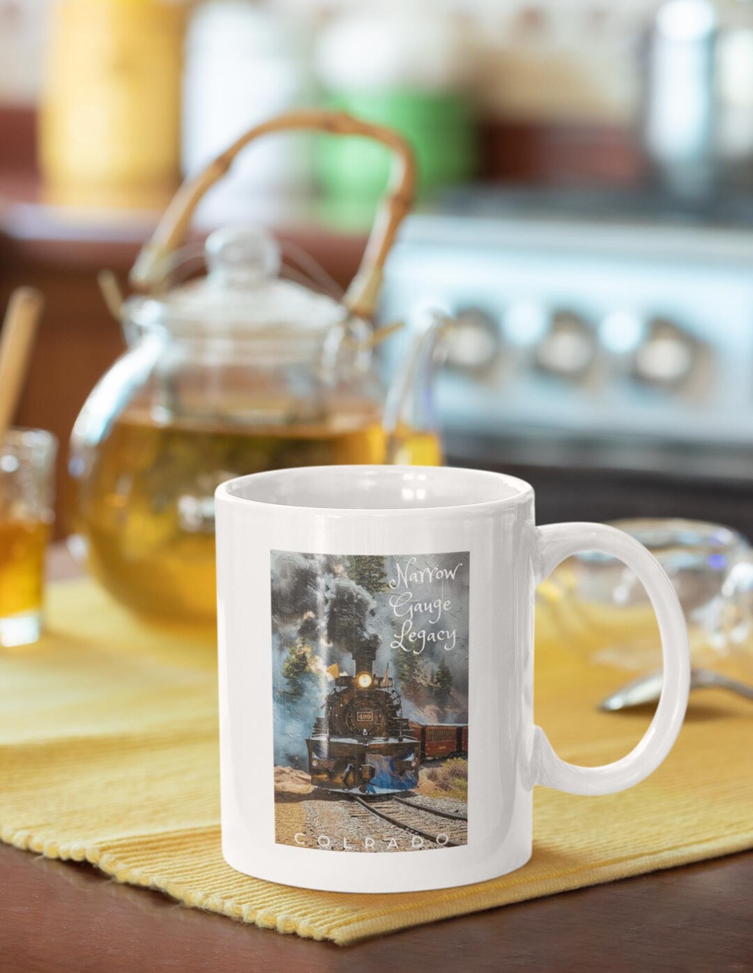 Colorado Narrow Gauge Coffee Mug, Historic Steam Train Cup, Railroad ...