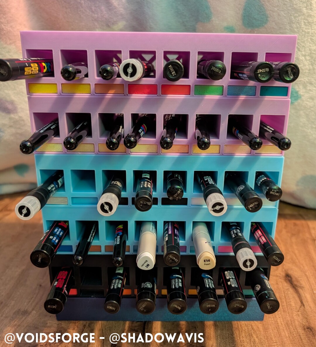 Custom Stackable Marker Tower With Custom Color Labels – 3D Printed Art ...