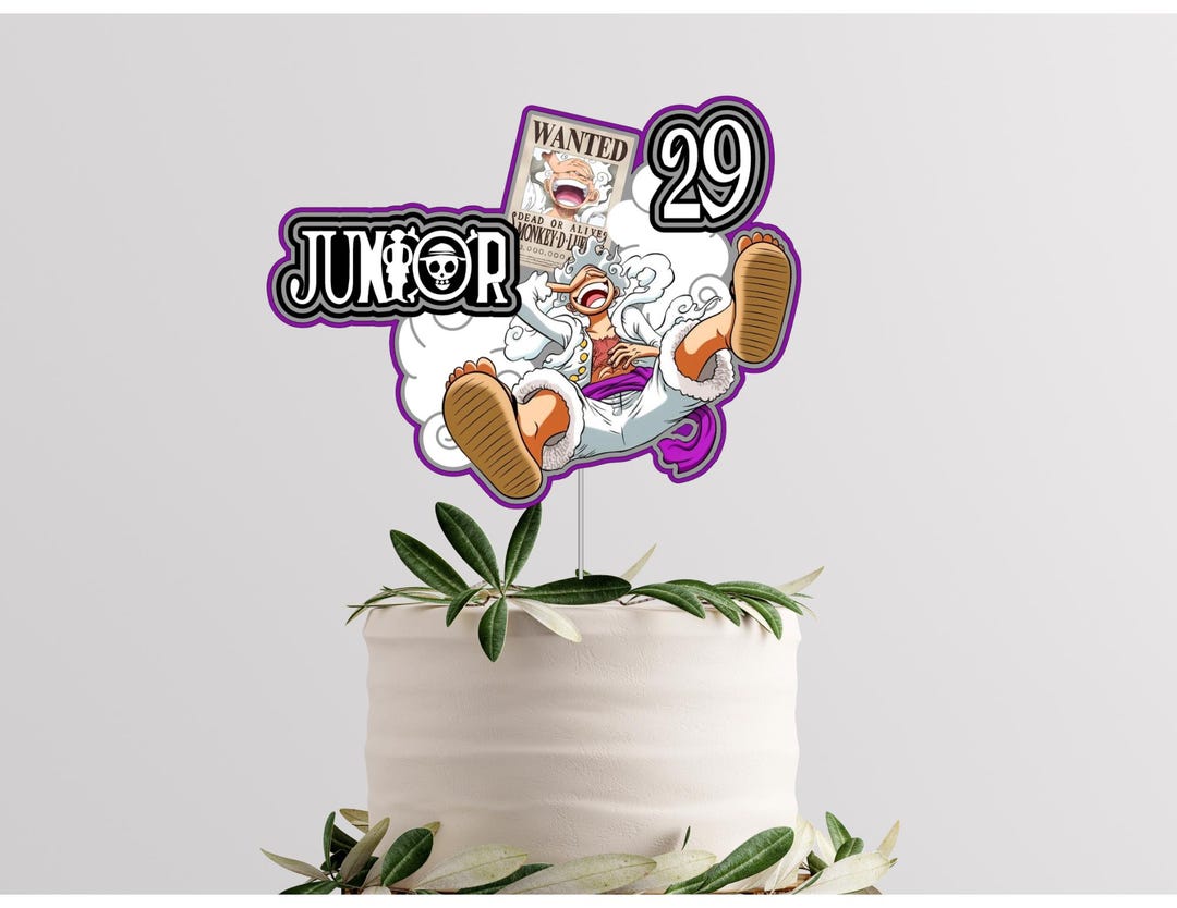 One Piece Anime Cake Topper: Roronoa Zoro or Gear 5 Luffy 3D Cardstock ...