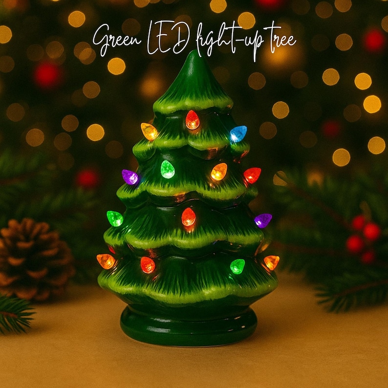 Vintage Christmas Tree Night Light: Retro Holiday Decor - Etsy