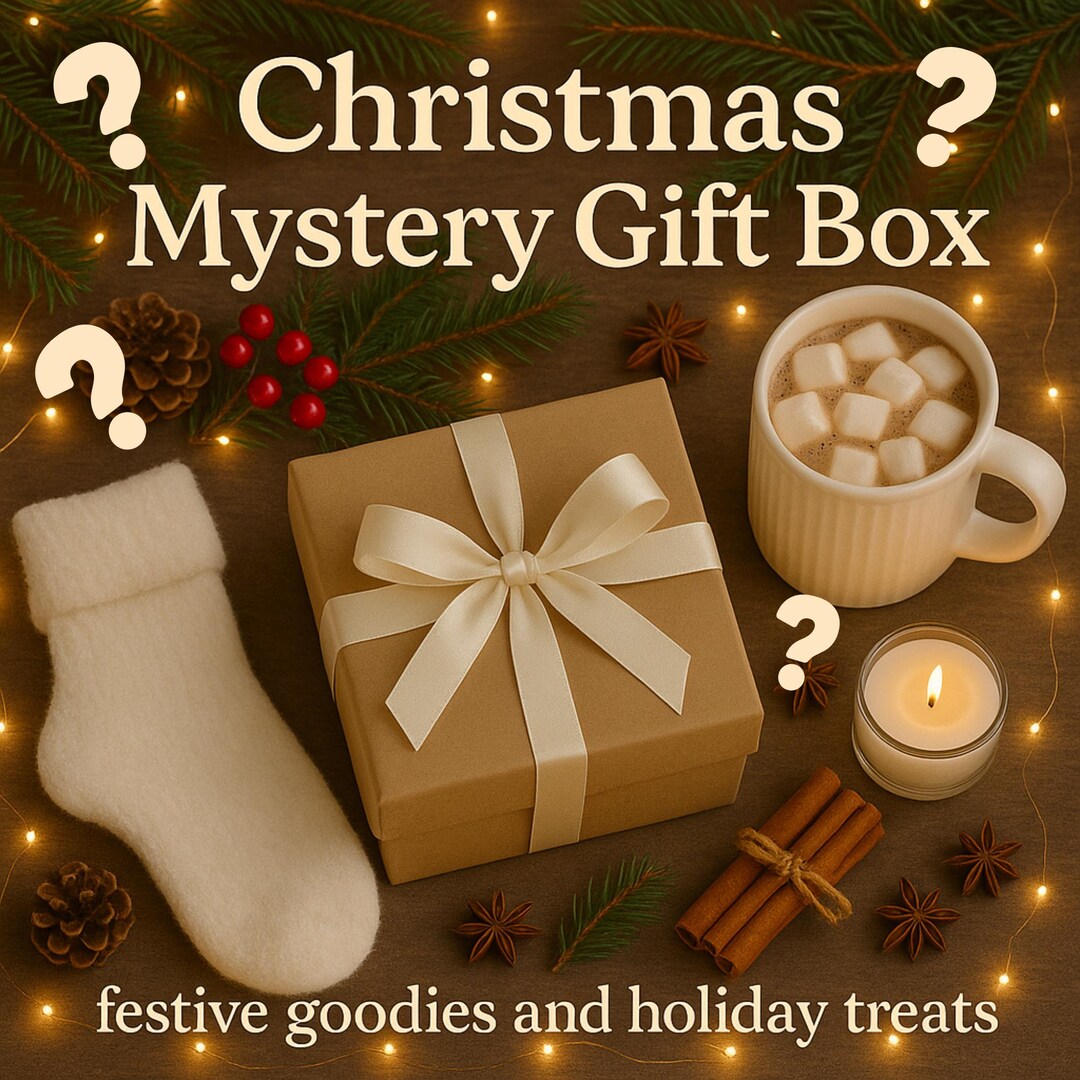 Christmas Mystery Box - Surprise Self Care Gift Set With Cozy Blanket ...