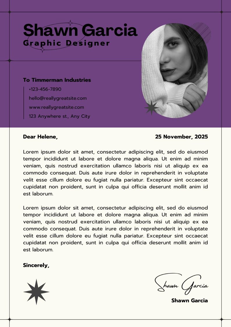 Cover Letter Template | Professional Job Application | Editable Word ...