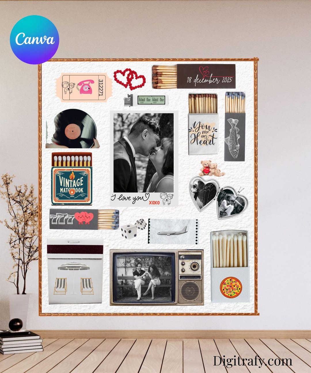 Custom Couple Memory Collage Poster Printable - Etsy