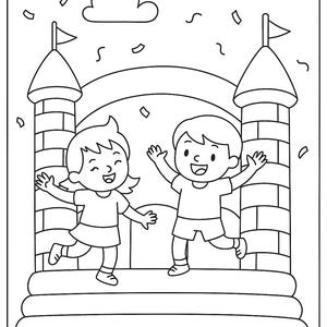 Party Colouring Sheets (4 Sheets) - Etsy