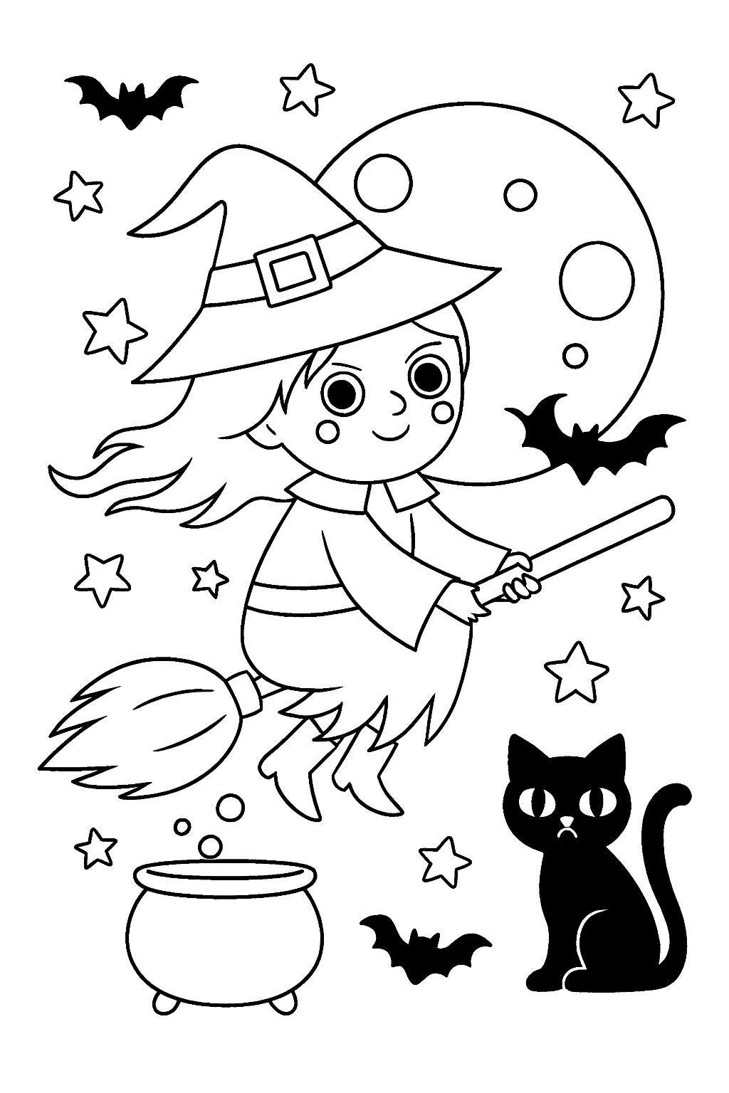 Halloween Colouring Sheets (4 Sheets) - Etsy Canada