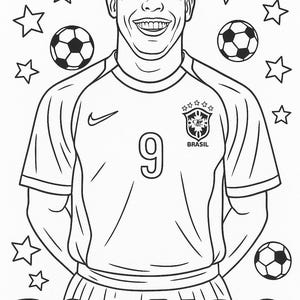 Football Legends Colouring Sheets – Instant Digital Download (10 Sheets ...