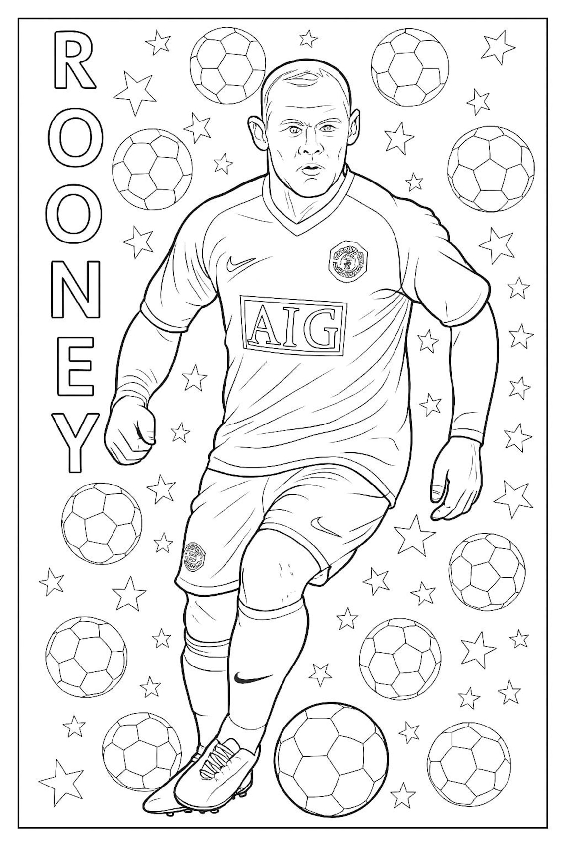 Football Legends Colouring Sheets – Instant Digital Download (10 Sheets ...