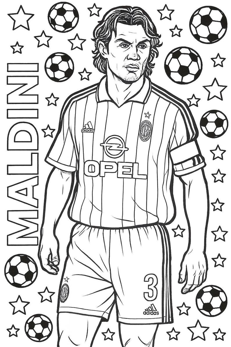 Football Legends Colouring Sheets – Instant Digital Download (10 Sheets ...