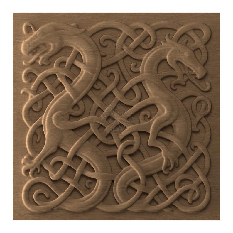 Viking Dragon Knot -- STL File CNC Woodcarving - Etsy