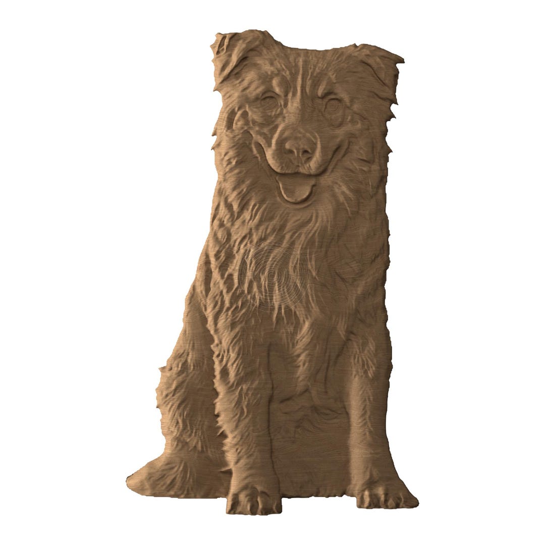 Dog Australian Shepherd – STL File CNC Woodcarving - Etsy