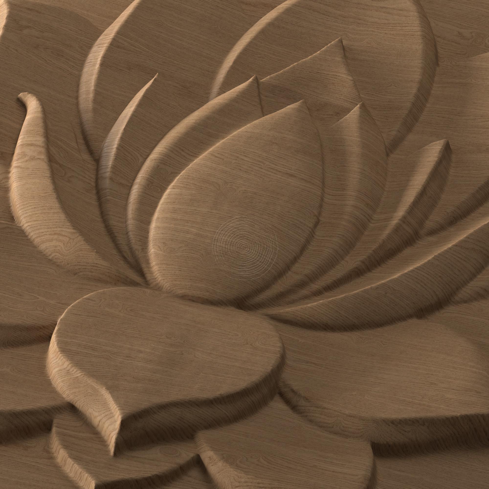 Lotus 3D Model STL File – CNC Carving & 3D Printing (digital Download ...
