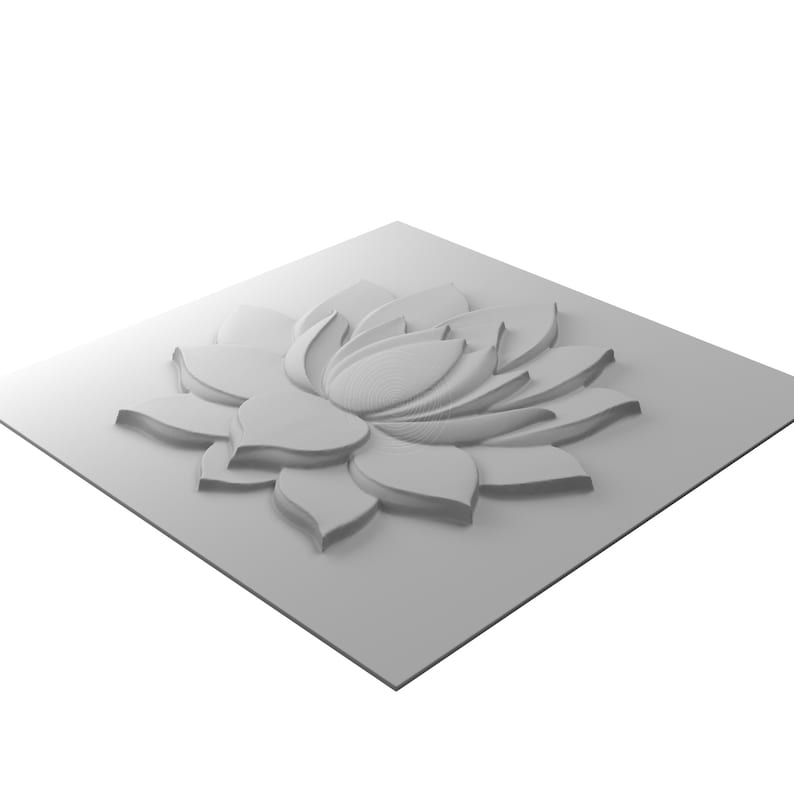 Lotus 3D Model STL File – CNC Carving & 3D Printing (digital Download ...