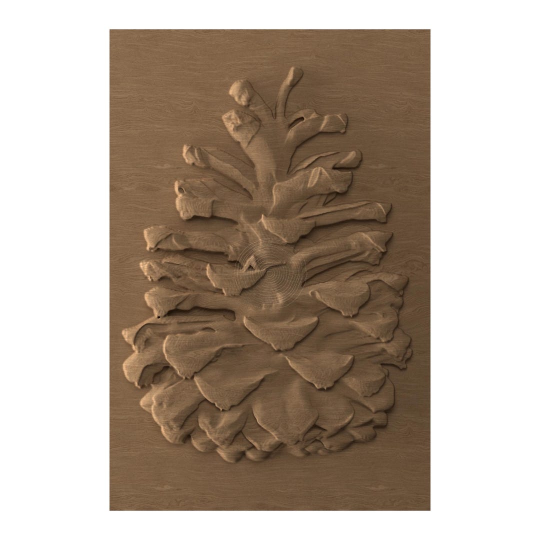 Pine Cone STL Model Relief CNC Router Wood Carving & 3D Printing - Etsy