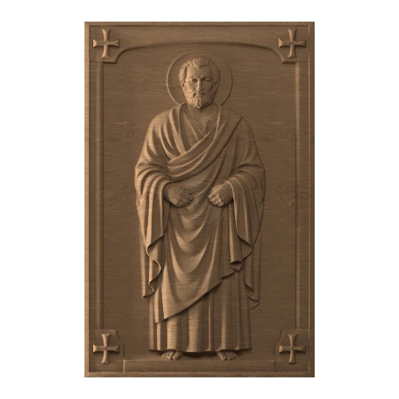 St. Peter the Apostle – STL File for CNC Wood Carving Relief & 3D ...
