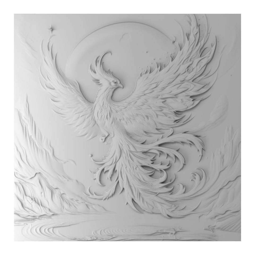 Phoenix - STL File CNC Woodcarving - Etsy