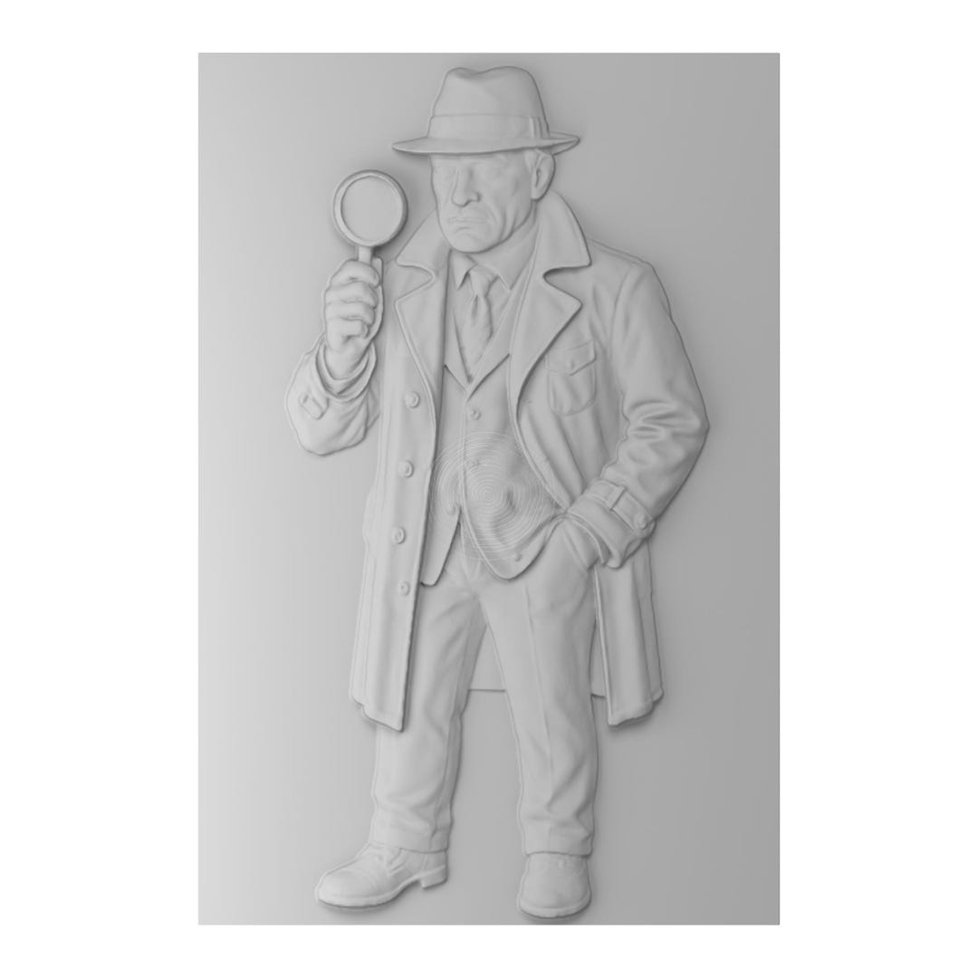 Detective - STL File CNC Woodcarving - Etsy