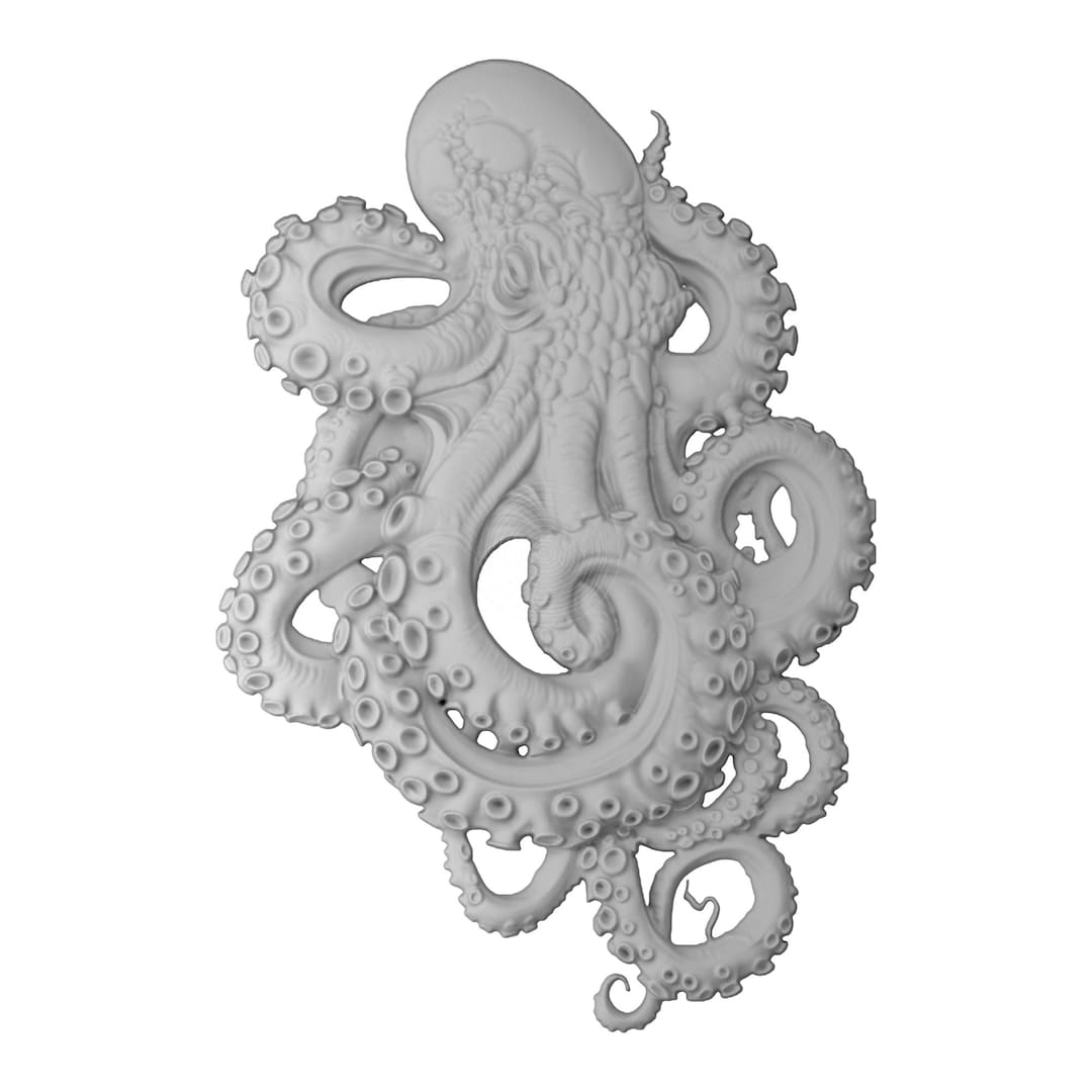 Octopus V2 – STL File CNC Woodcarving - Etsy