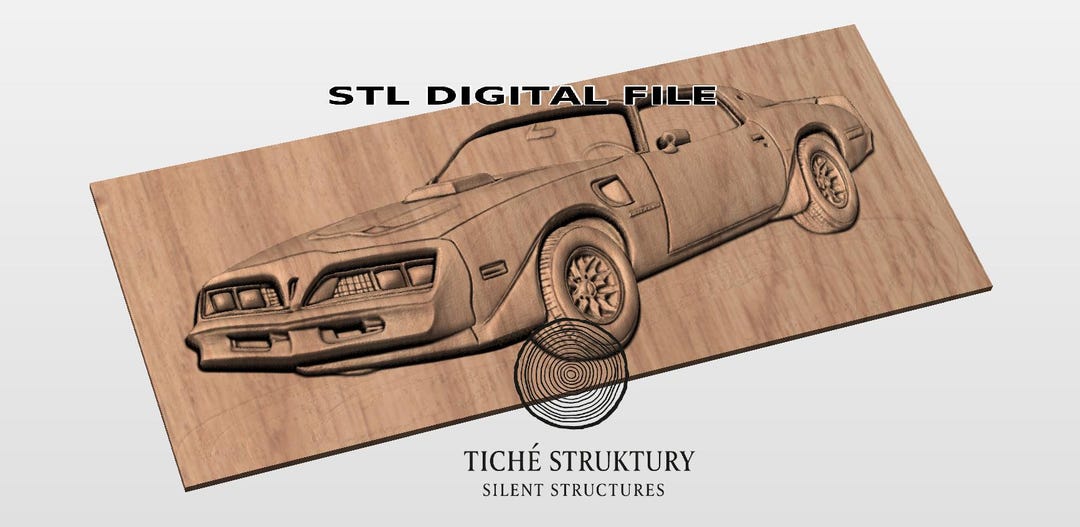 Pontiac Firebird Trans Am 3D Model - Classic Muscle Car CNC Carving ...