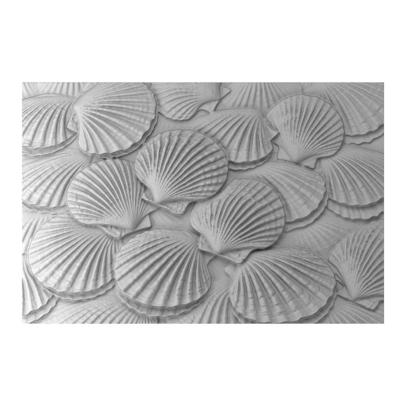 Scallop Shell Pattern STL Model Relief CNC Router Wood Carving & 3D ...