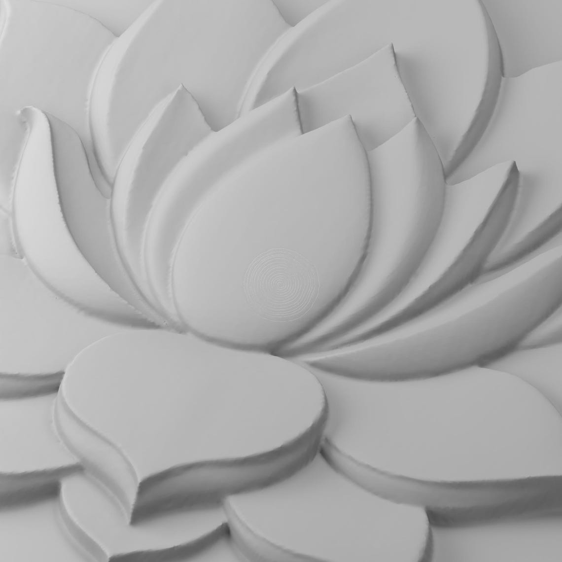 Lotus 3D Model STL File – CNC Carving & 3D Printing (digital Download ...