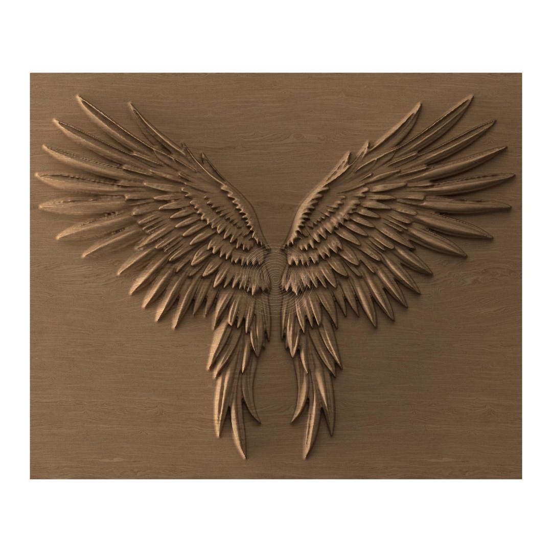 Celestial Angel Wings – STL File CNC Woodcarving - Etsy
