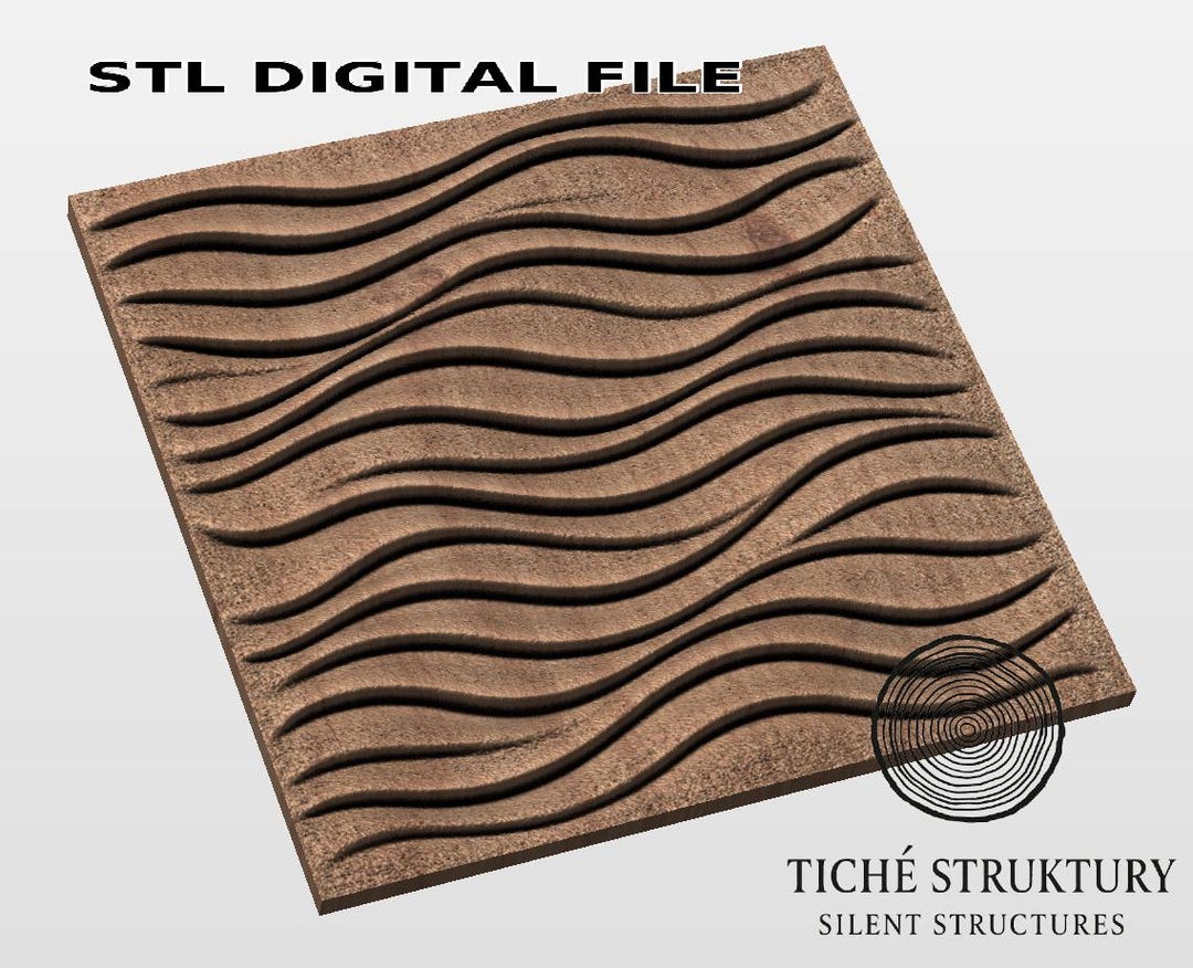 Wave Panel Relief: 3D STL Model for CNC Carving (digital Download) - Etsy