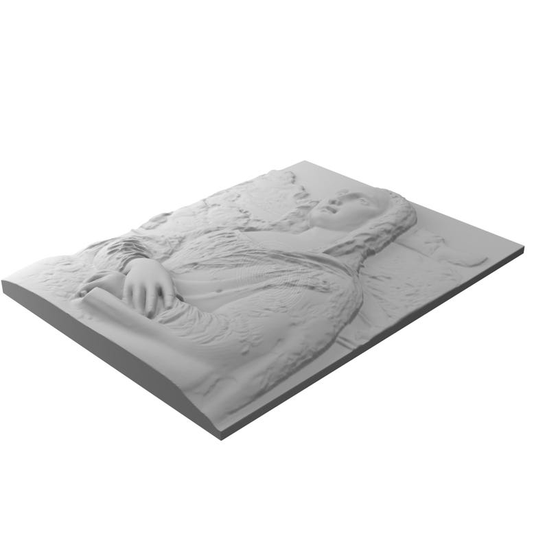Mona Lisa Portrait STL Model Relief CNC Router Wood Carving & 3D ...