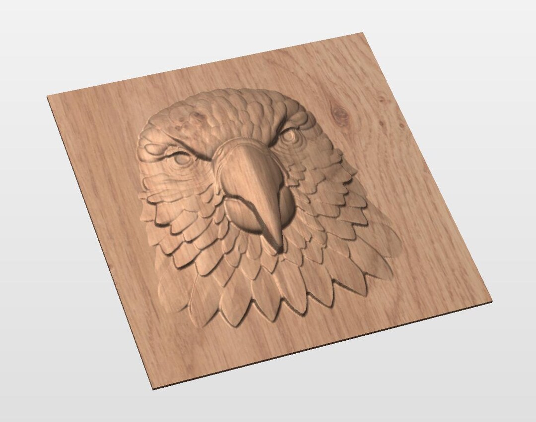Parrot Relief – 3D STL Model for CNC Carving, Woodworking, Exotic Bird ...