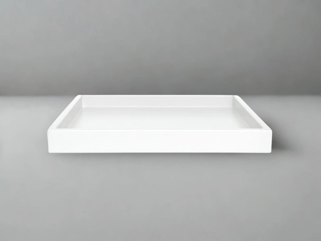 24X24 Ottoman Tray, Velvet Matte Finish, Modern Coffee Table Tray ...