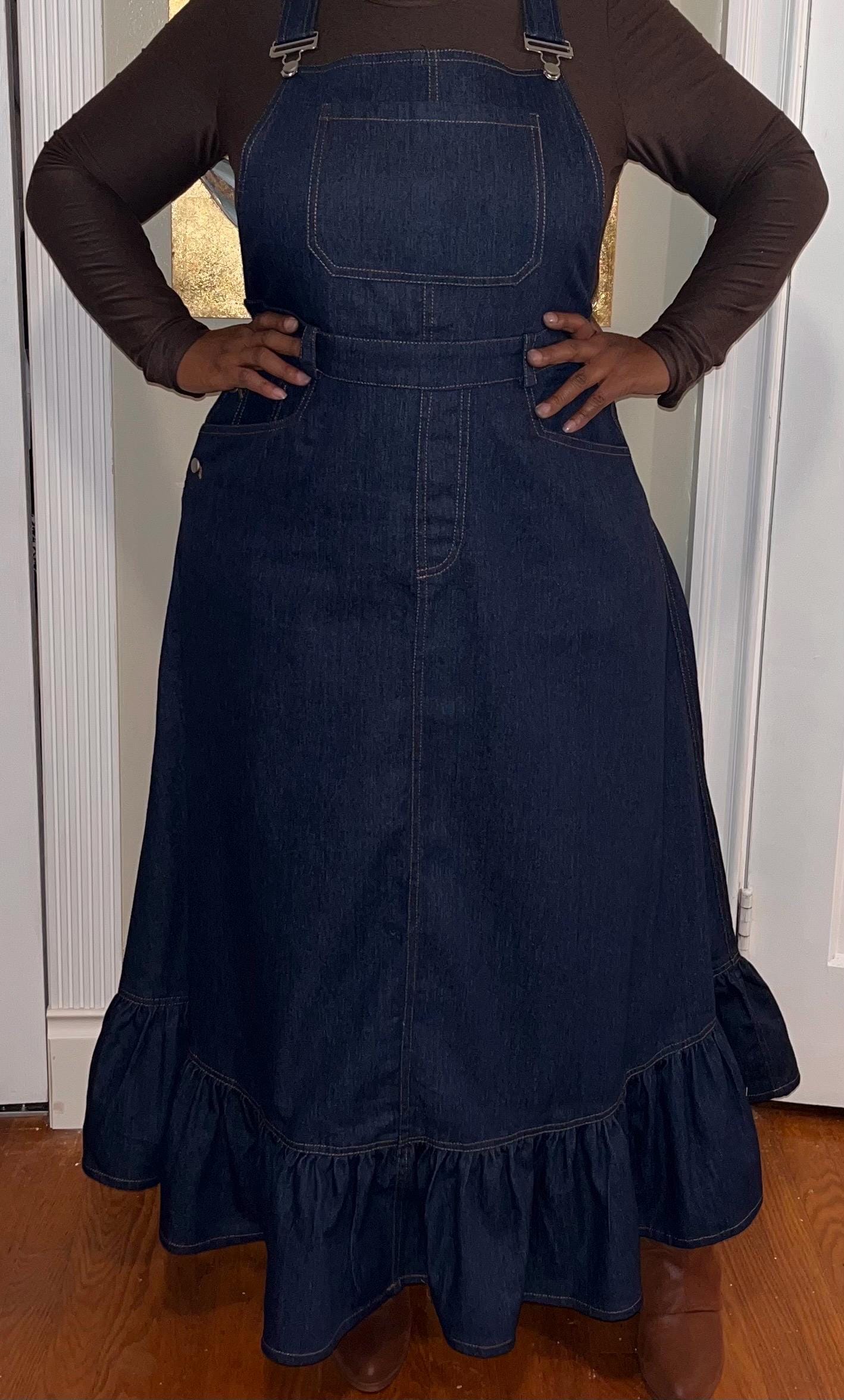 Denim Overalls Dress - Etsy