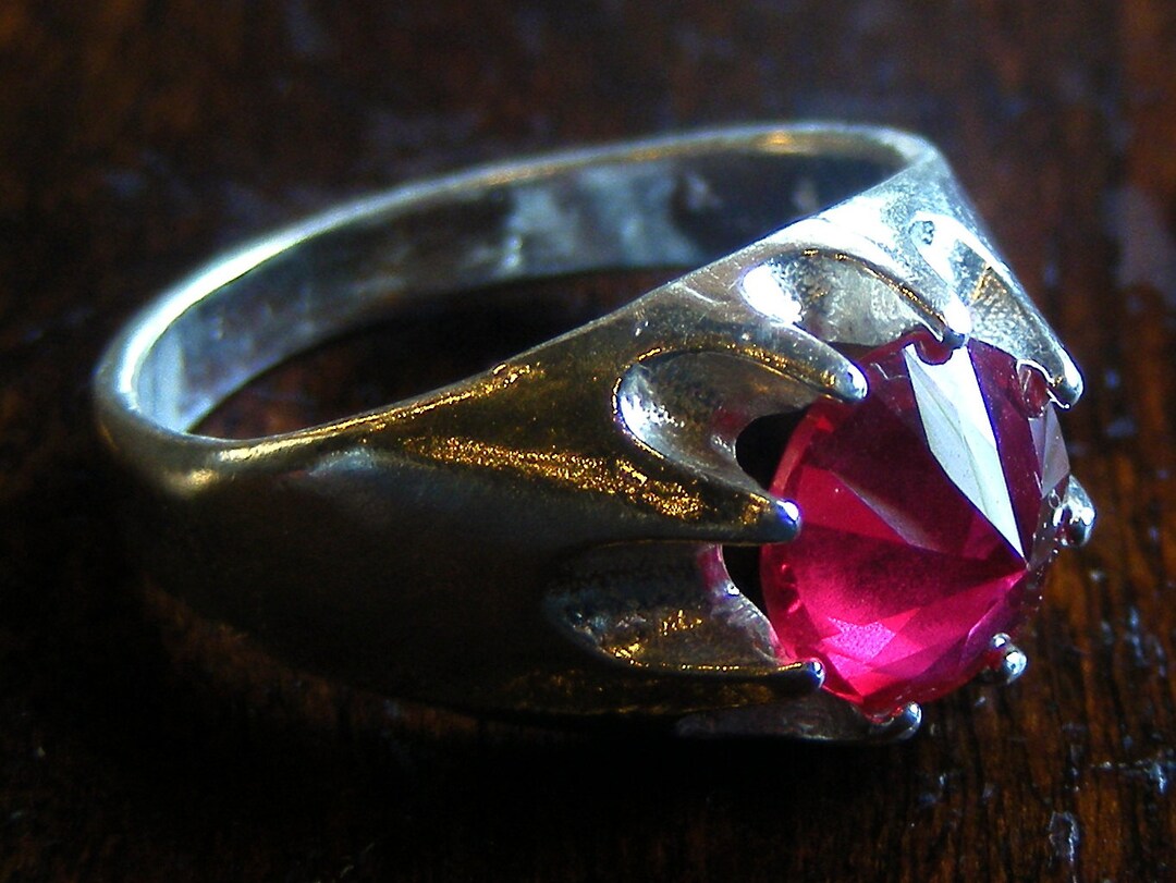Glass Cutter Ruby and Sterling Ring. - Etsy