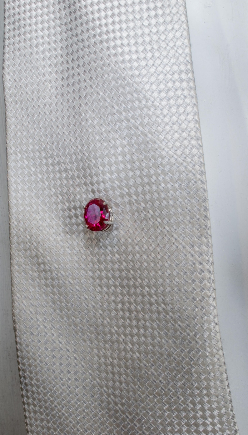Large Bright Red Ruby Tie Tack - Etsy