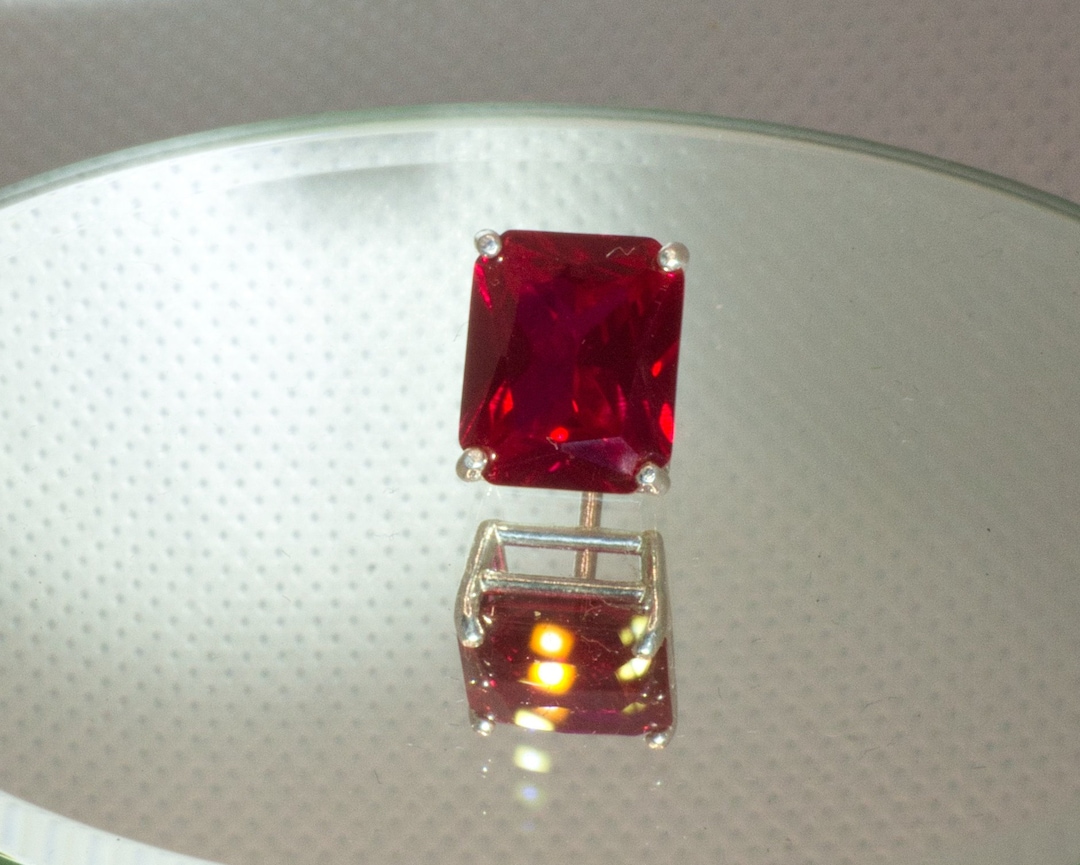 Huge Ruby Tie Tack in Silver. - Etsy