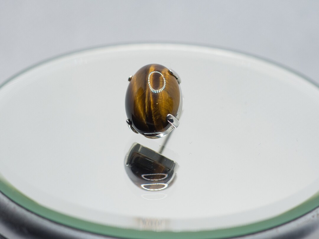 Large Tiger's Eye Tie Tack - Etsy