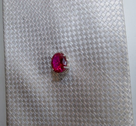 Large Bright Red Ruby Tie Tack - Etsy