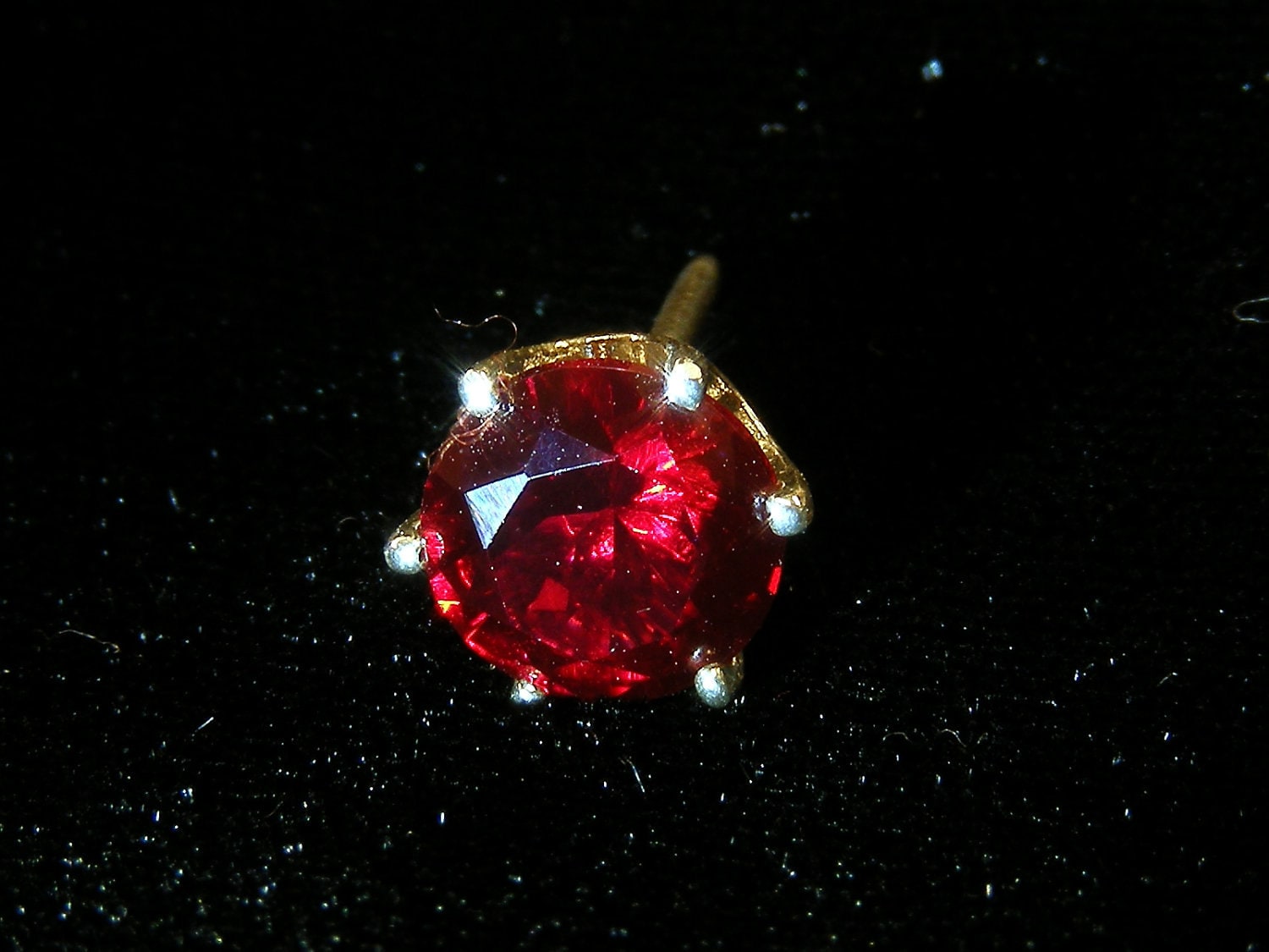 Rich Red Ruby Tie Tack - Etsy