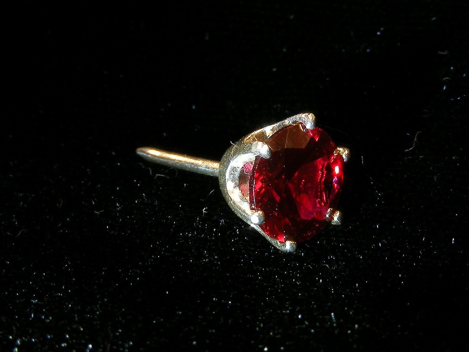 Rich Red Ruby Tie Tack - Etsy