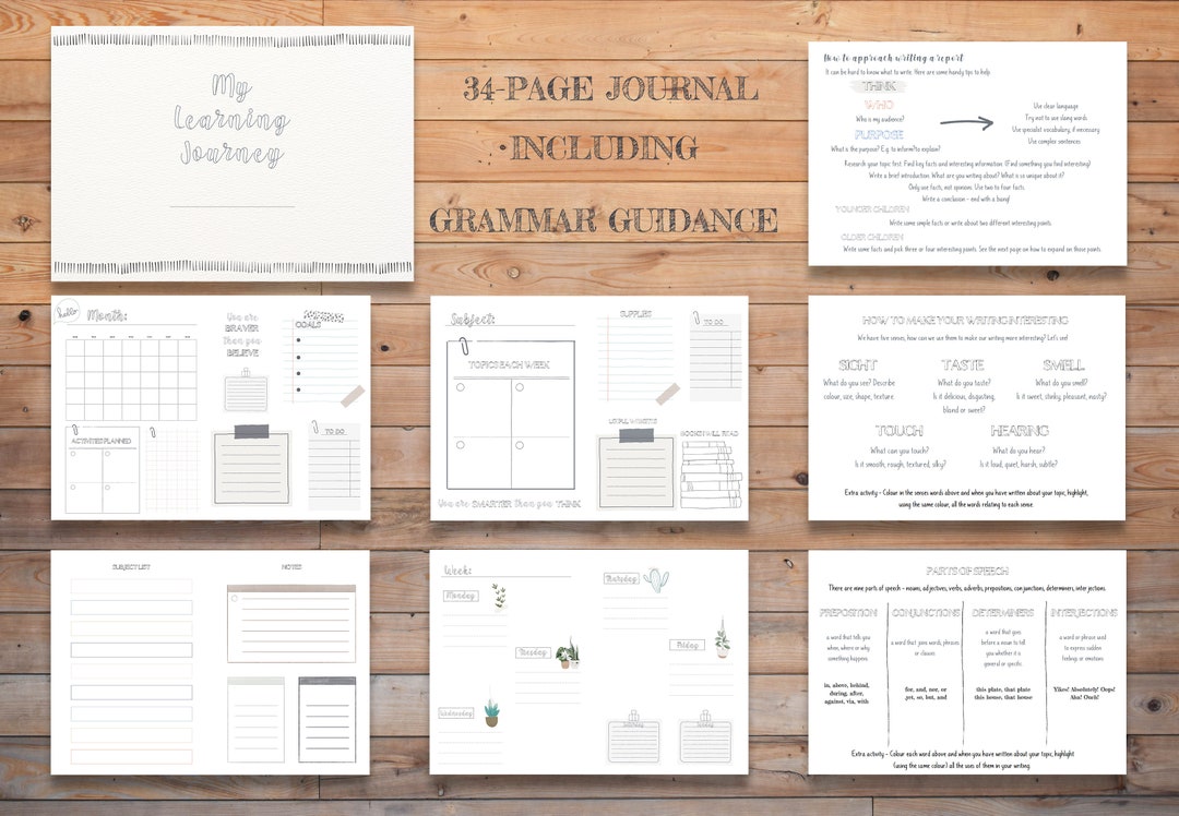 My Learning Journey Journal, Kids Journal - Etsy
