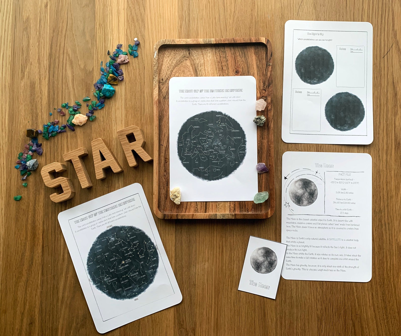 DIGITAL Planets Moon and Stars Pack Learning Resources - Etsy
