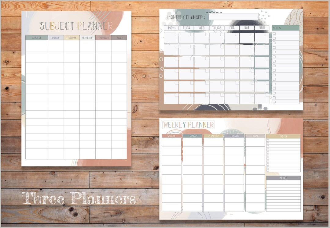 DIGITAL Homeschool Weekly Planner, Monthly Planner, Subject Planner ...