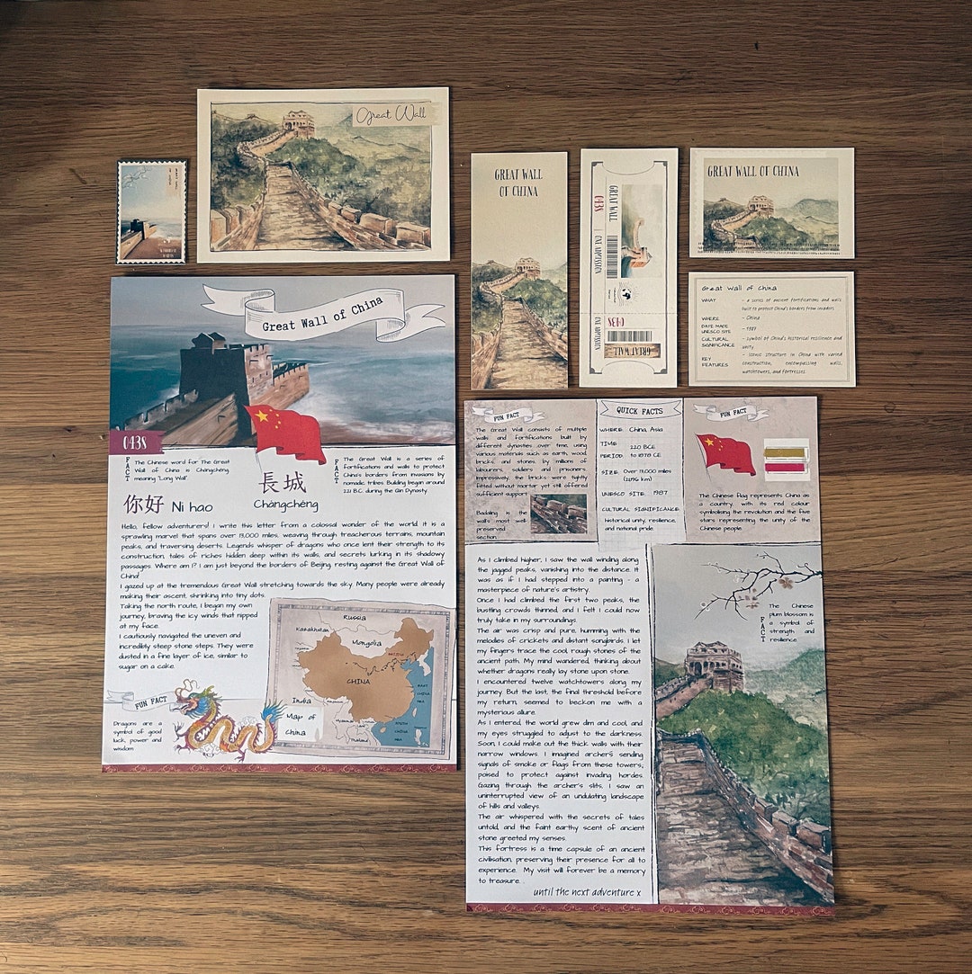Great Wall of China Homeschool Lesson Plans | Printable Pack (digital ...