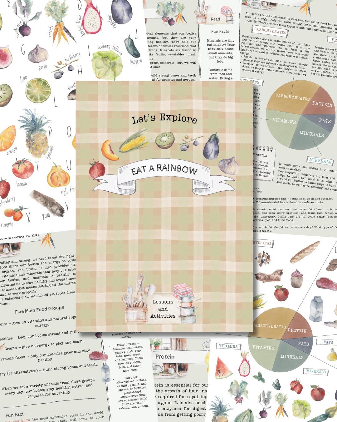 Eat a Rainbow Lesson Plan: Healthy Eating for Kids (digital Download ...
