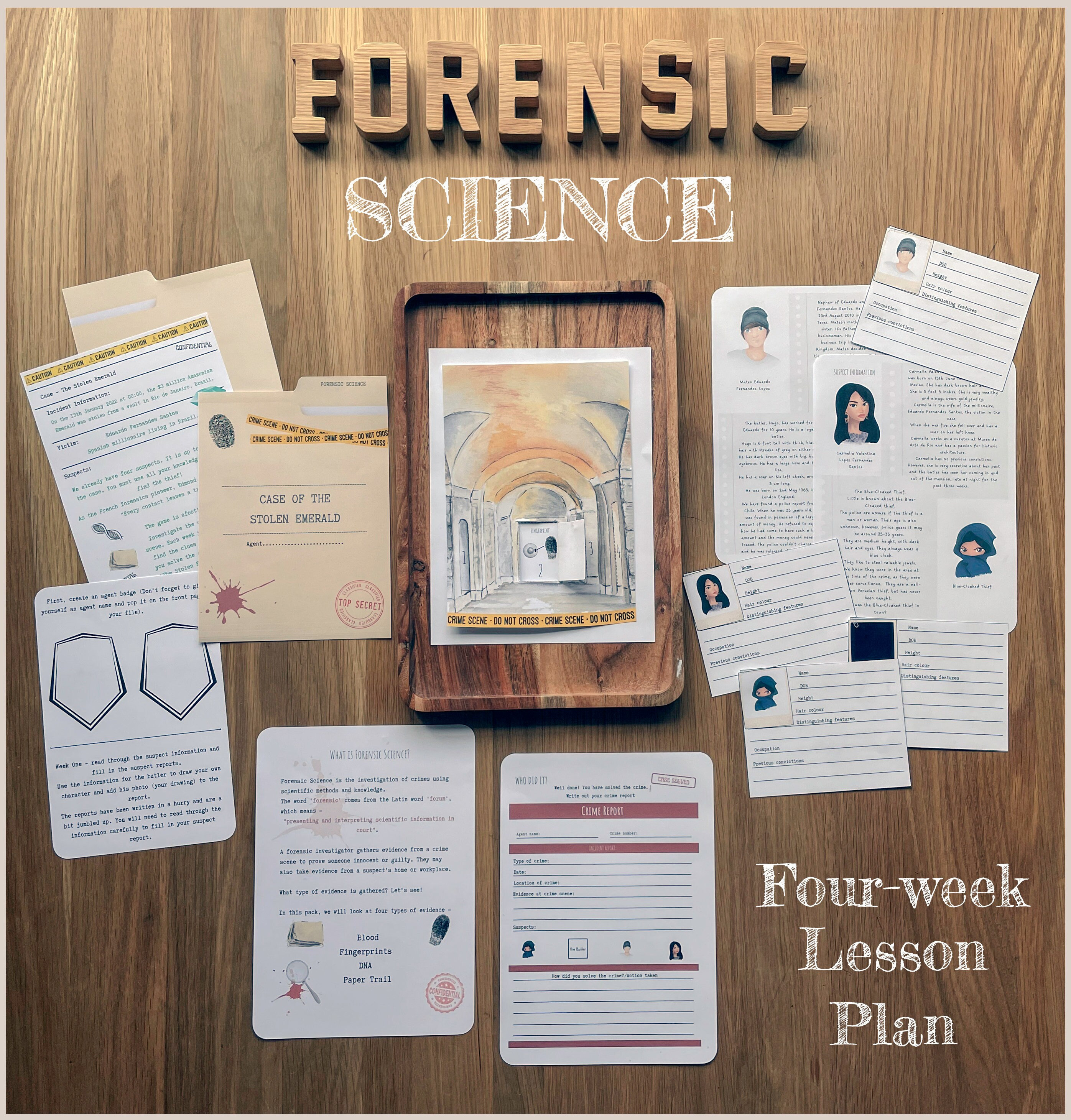 Forensic Science Crime Solving Lesson Plans | Stolen Emerald Mystery ...
