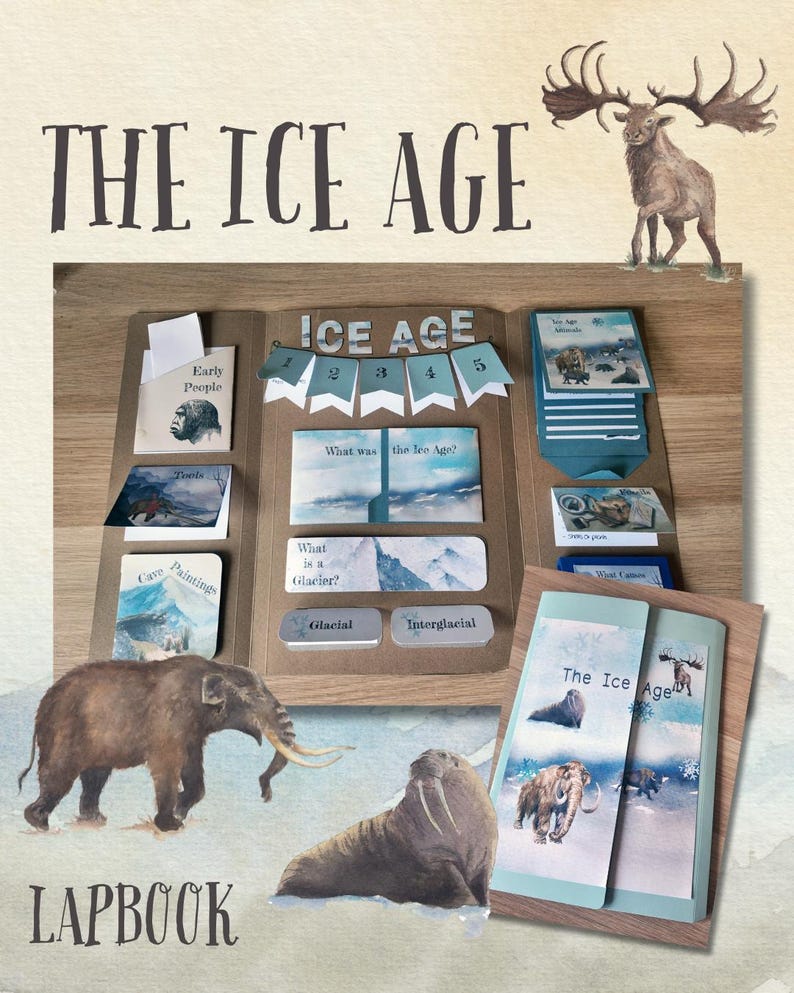 DIGITAL Ice Age Lapbook | Homeschool History Curriculum PDF ...