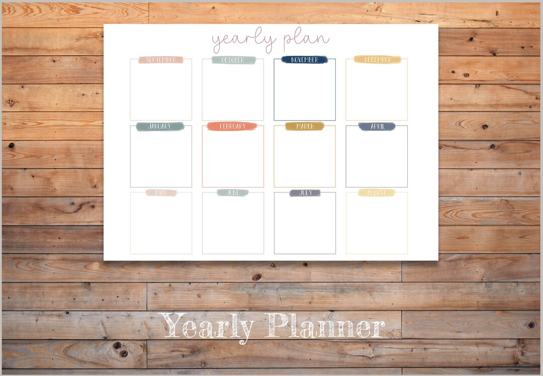 DIGITAL School Yearly Planner - Etsy