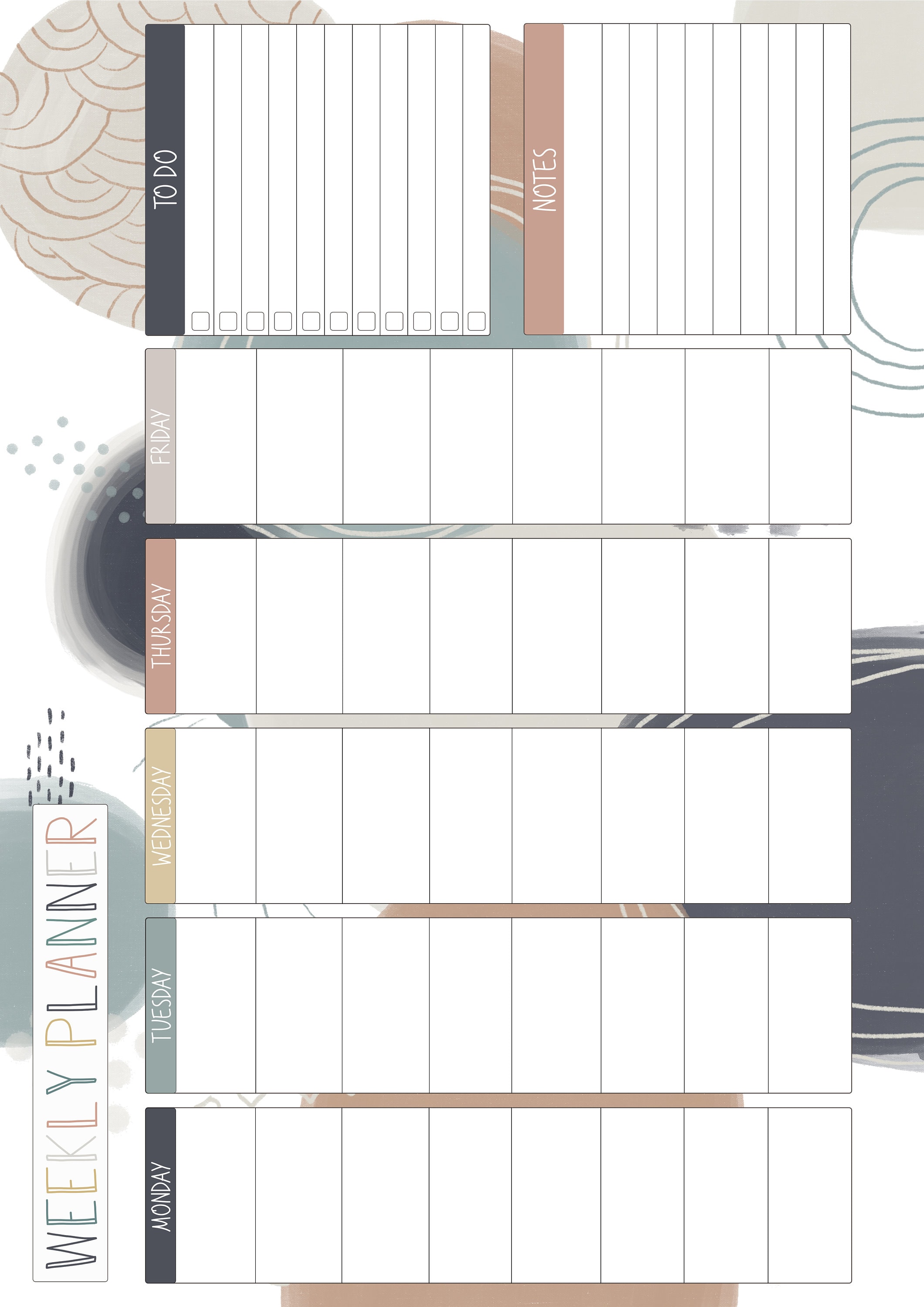 DIGITAL Homeschool Weekly Planner Monthly Planner Teacher | Etsy