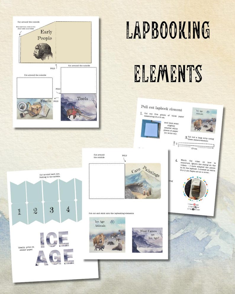 DIGITAL Ice Age Lapbook | Homeschool History Curriculum PDF ...