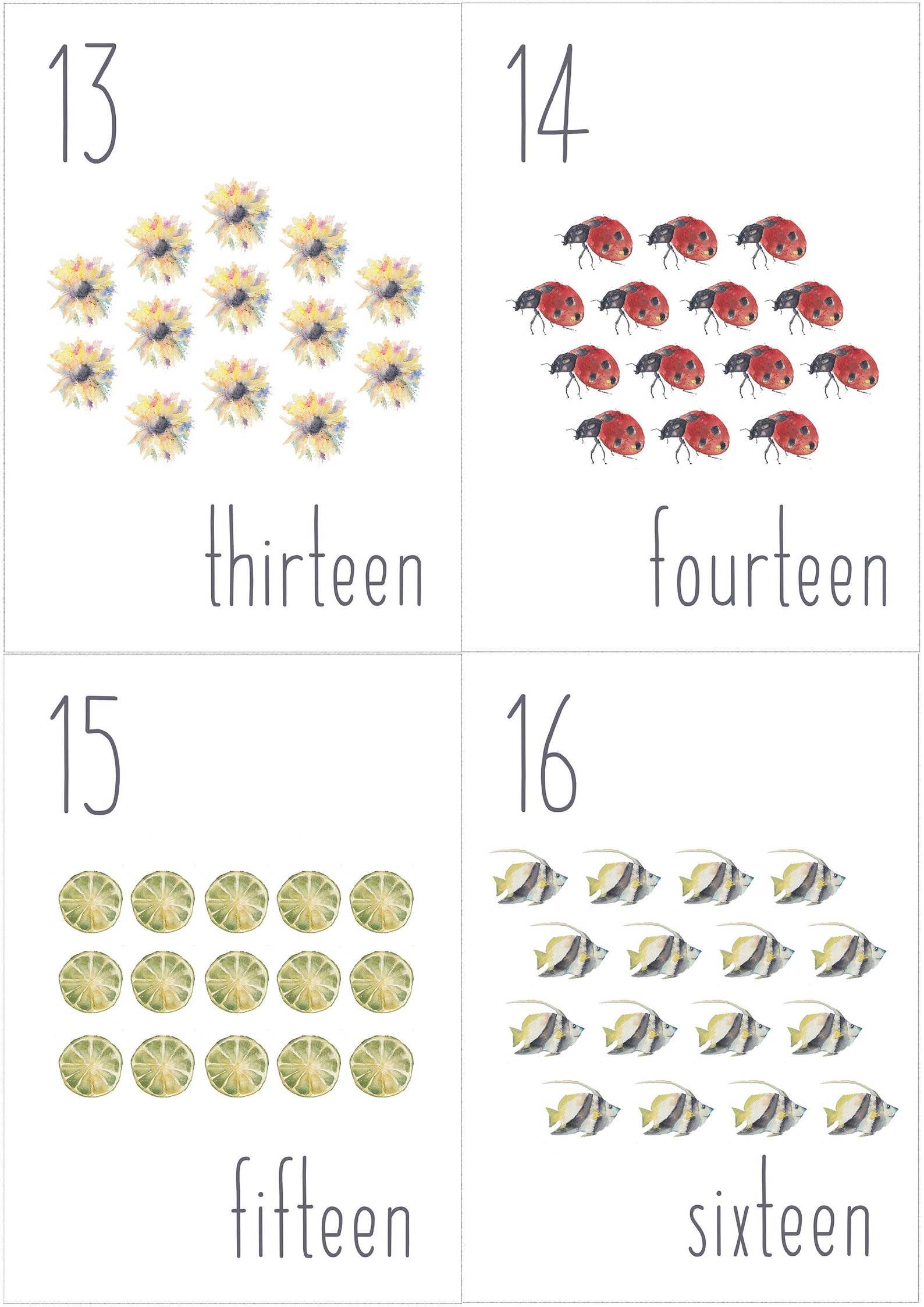 Numbers 11-20 Poster & Cards | Printable Learning Pack for Kids ...