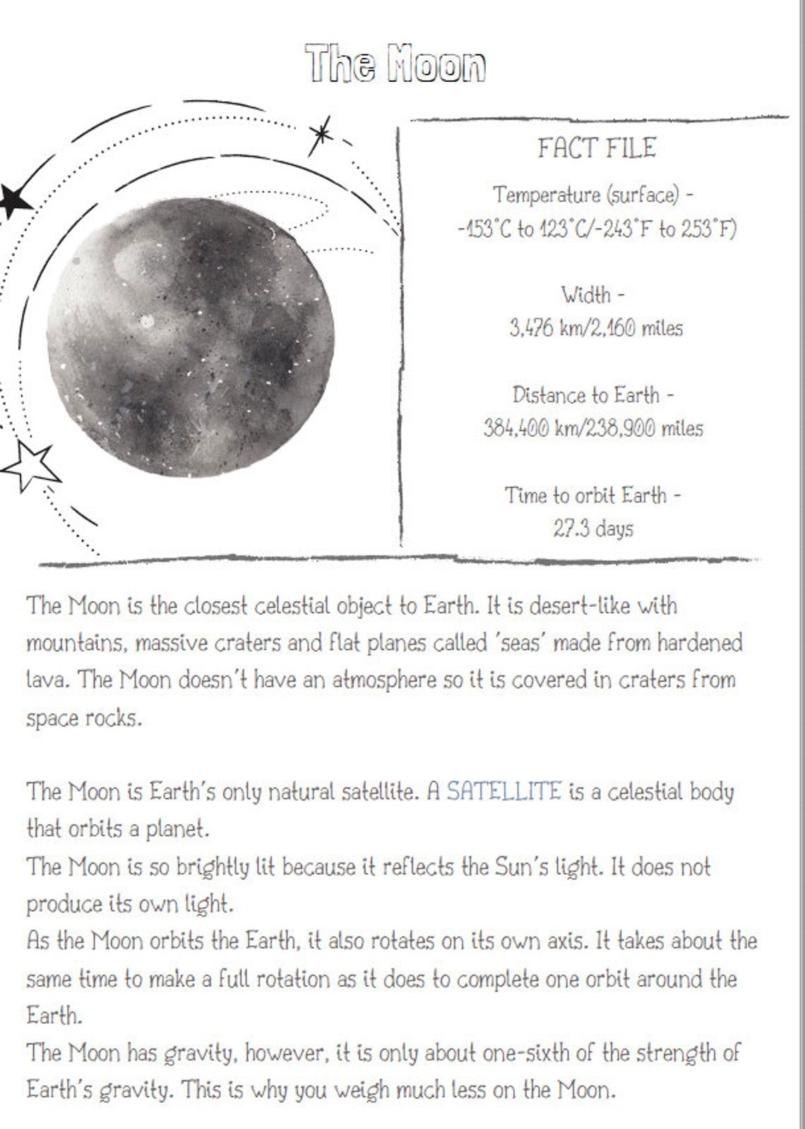 DIGITAL Moon Phases Educational Pack Montessori Materials - Etsy
