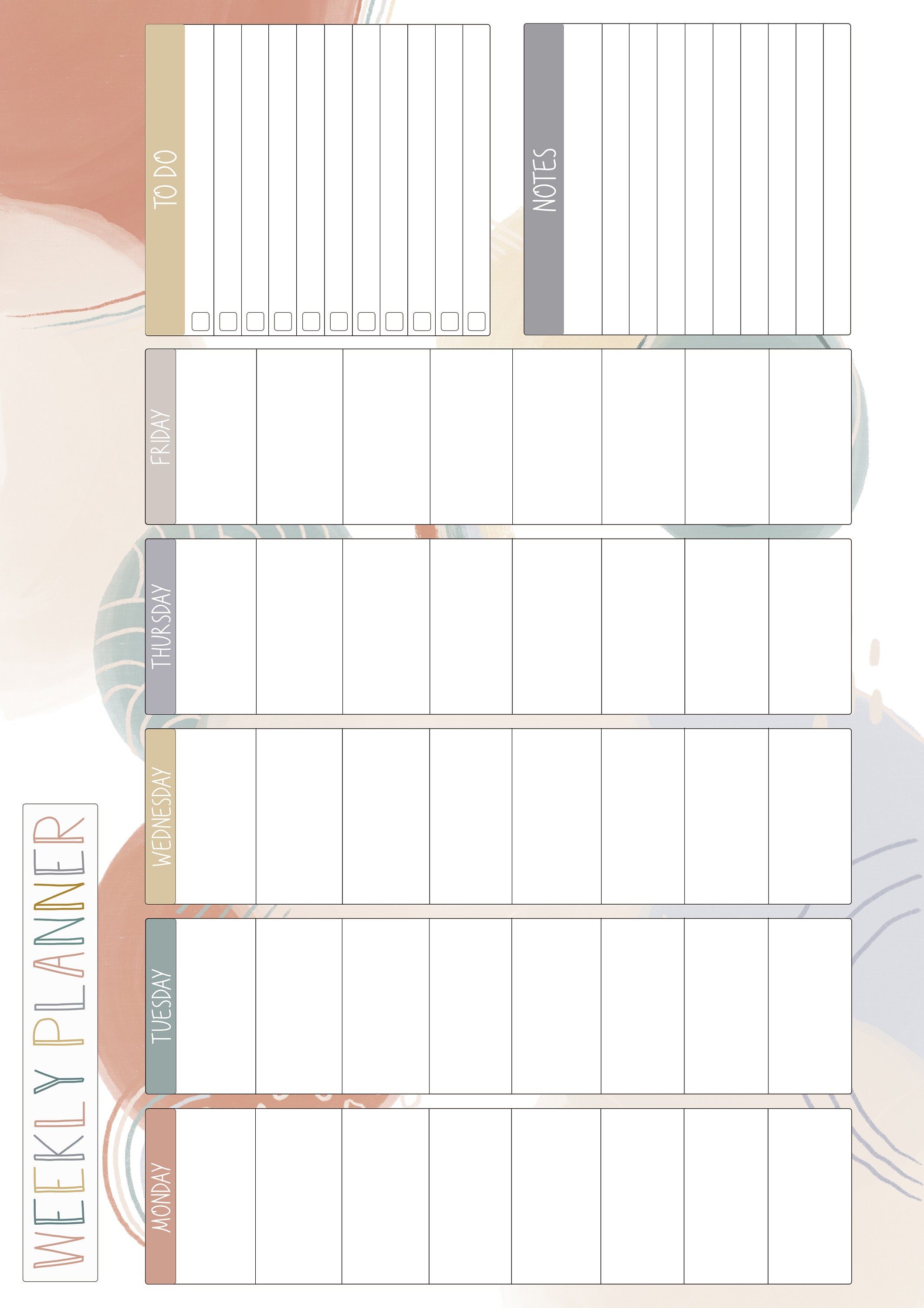 DIGITAL Homeschool Weekly Planner Monthly Planner Teacher | Etsy